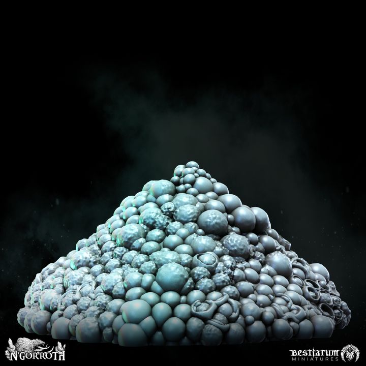 3D Printable Egg Cluster | Ngorroth | Eldritch Horrors by Bestiarum Miniatures